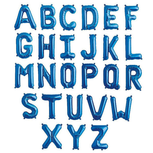 [Foil Letters]- Blue Colour 18 inch A-Z Alphabet Letter Foil Balloons ...